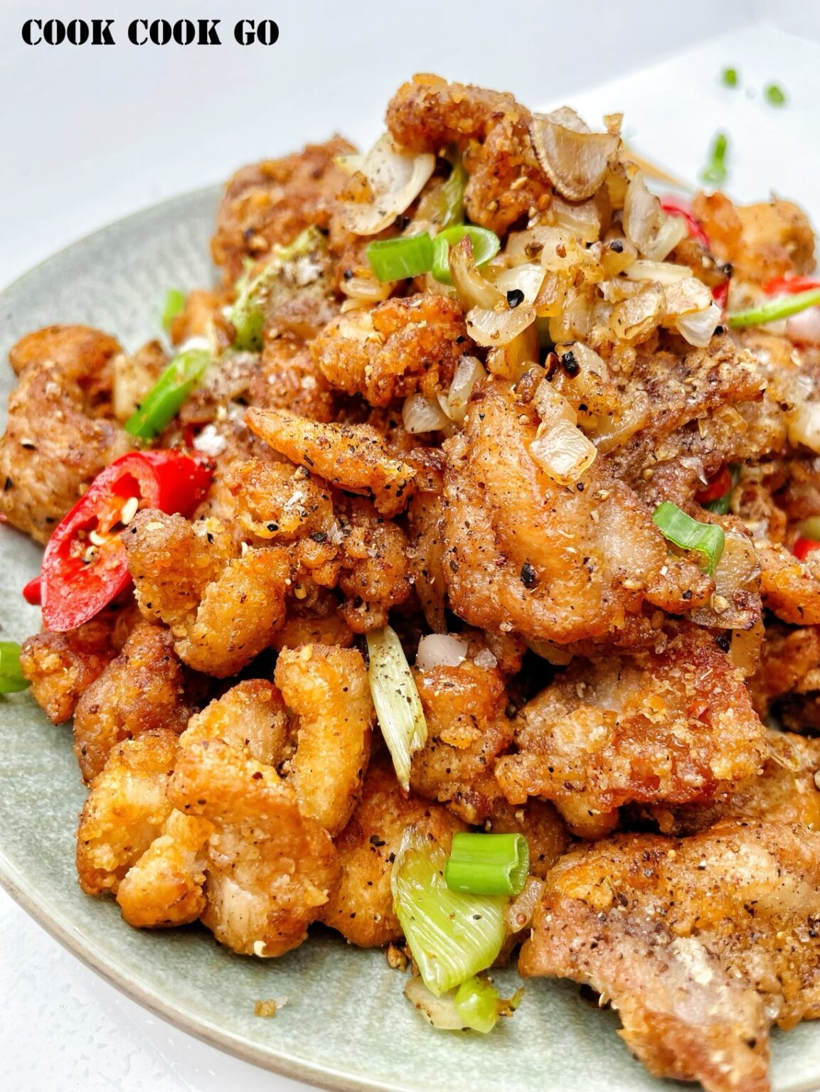 Salt and Pepper Crispy Chicken - COOK COOK GO